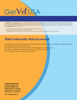 TTA (Tibial Tuberosity Advancement) surgical instruments surgical ...