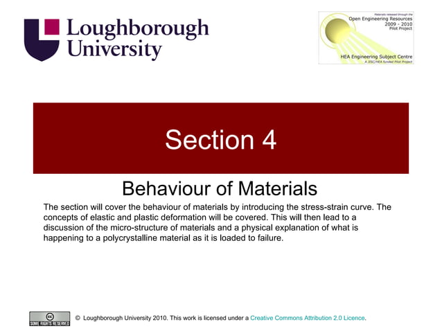 Structures and Materials- Section 4 Behaviour of Materials | PPT