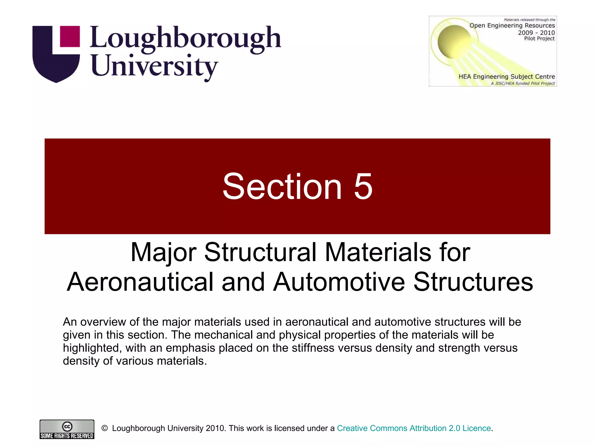 Structures and Materials- Section 5 Major Structural Materials for ...