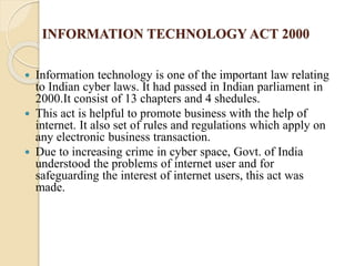IT Act 2000 | PPTX