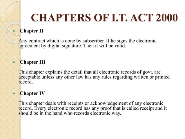 IT Act 2000 | PPTX