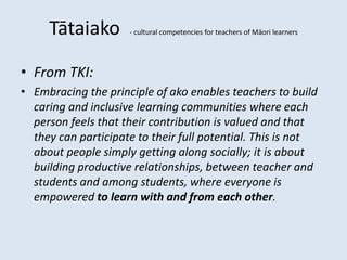 Tātaiako ako | PPTX