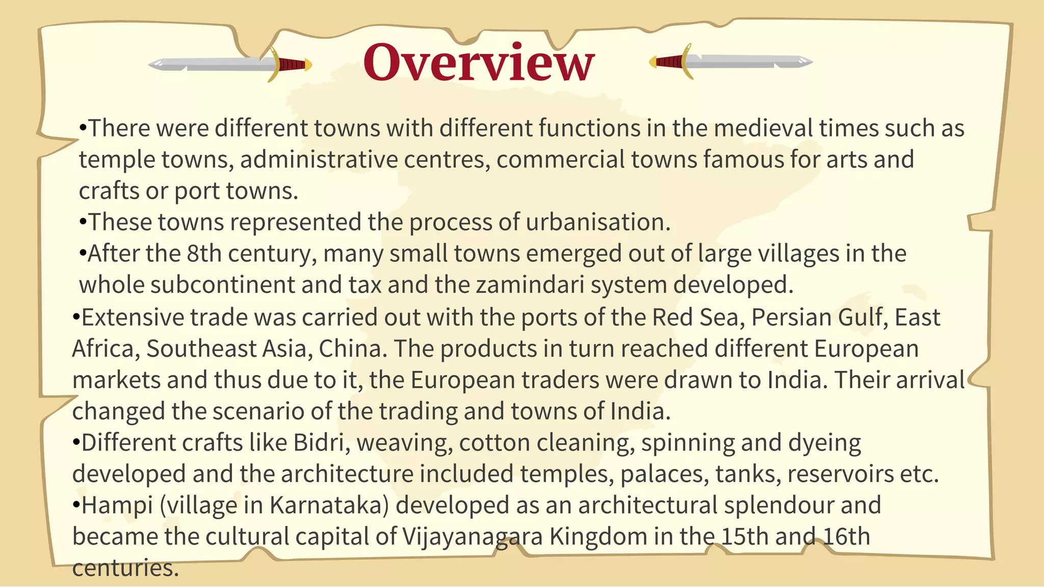 Towns , Traders and Craftsman | PPTX