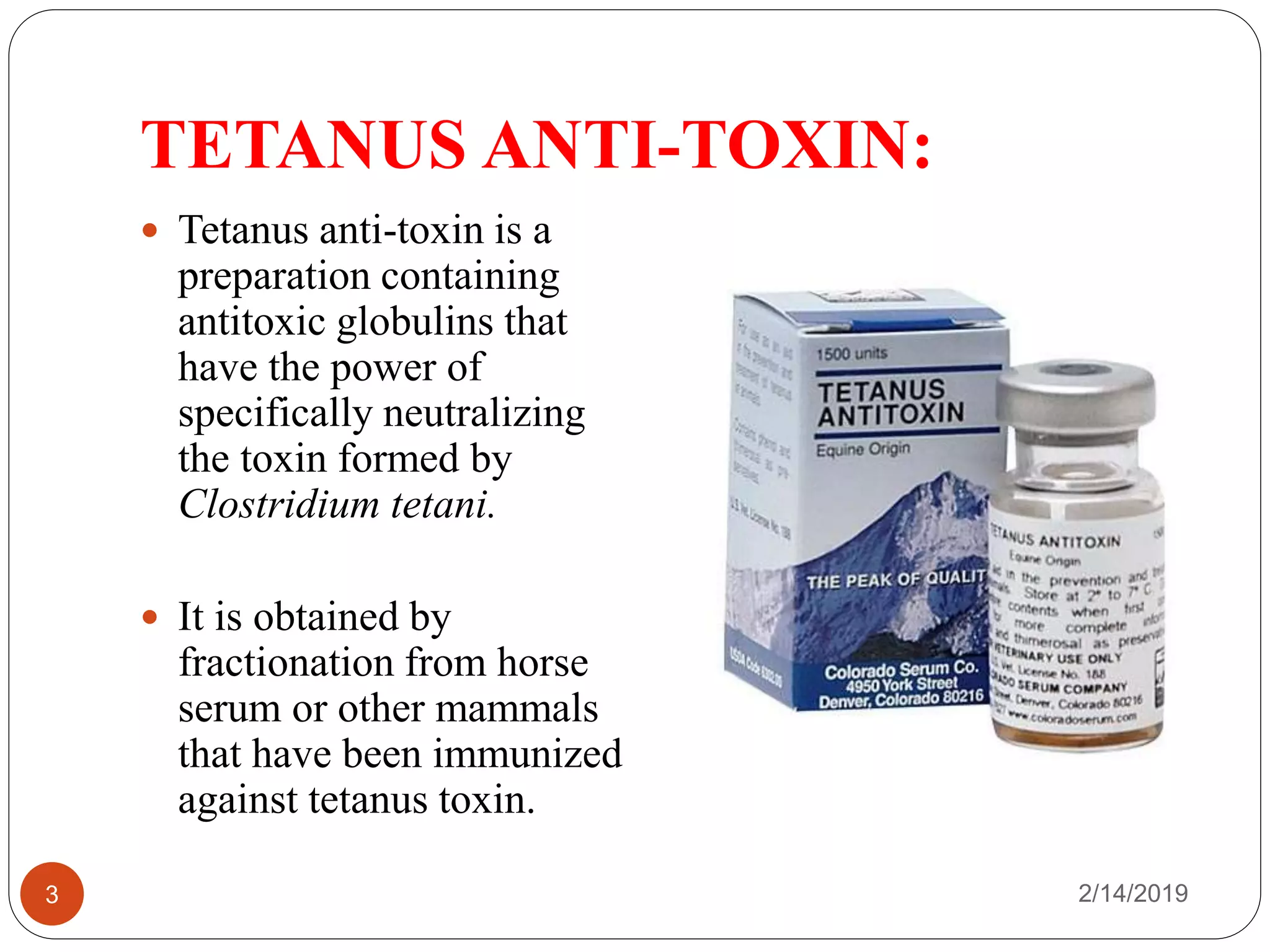 Tt antitoxin | PPTX