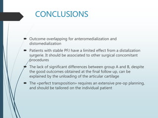 Tibial tubercle transposition for patellofemoral malalignment | PPT
