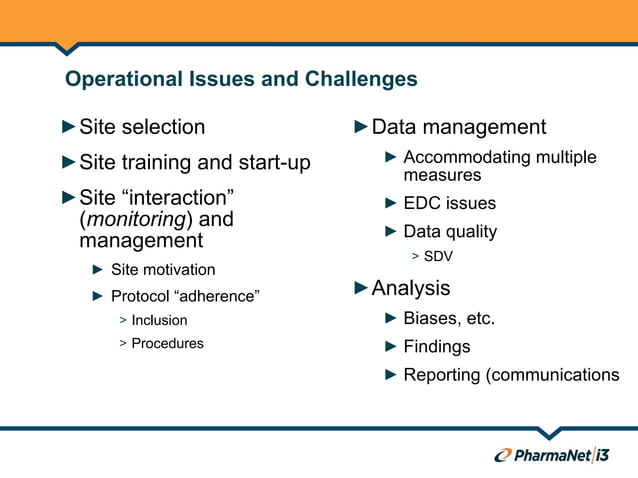 Observational Studies: Strategic, Operational and Budgetary ...