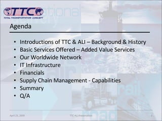 Ttc Logistics Presentation08 | PPT