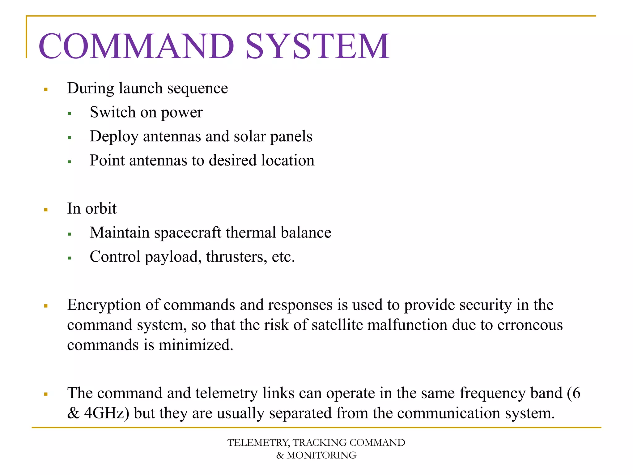 TELEMETRY, TRACKING COMMAND & MONITORING | PPTX
