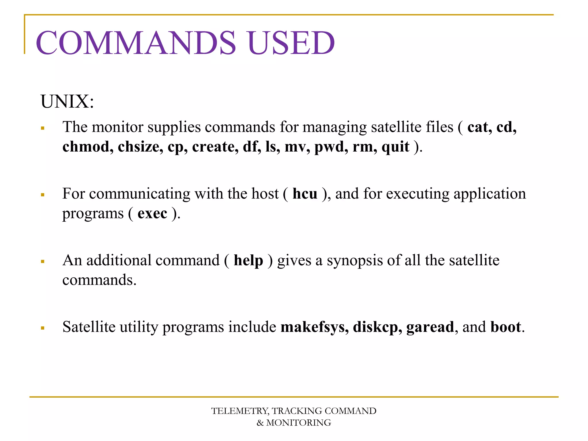 TELEMETRY, TRACKING COMMAND & MONITORING | PPTX