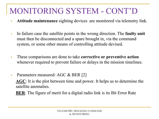 TELEMETRY, TRACKING COMMAND & MONITORING | PPTX | Space and Astronomy | Science