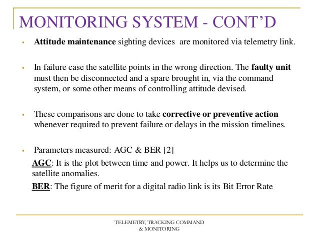 TELEMETRY, TRACKING COMMAND & MONITORING