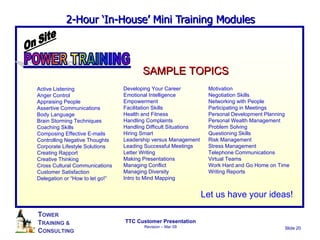 TTC Services Presentation | PPT