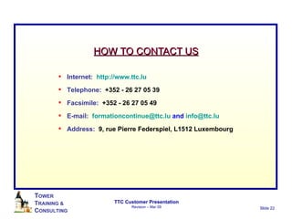 TTC Services Presentation | PPT