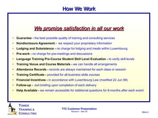 TTC Services Presentation | PPT