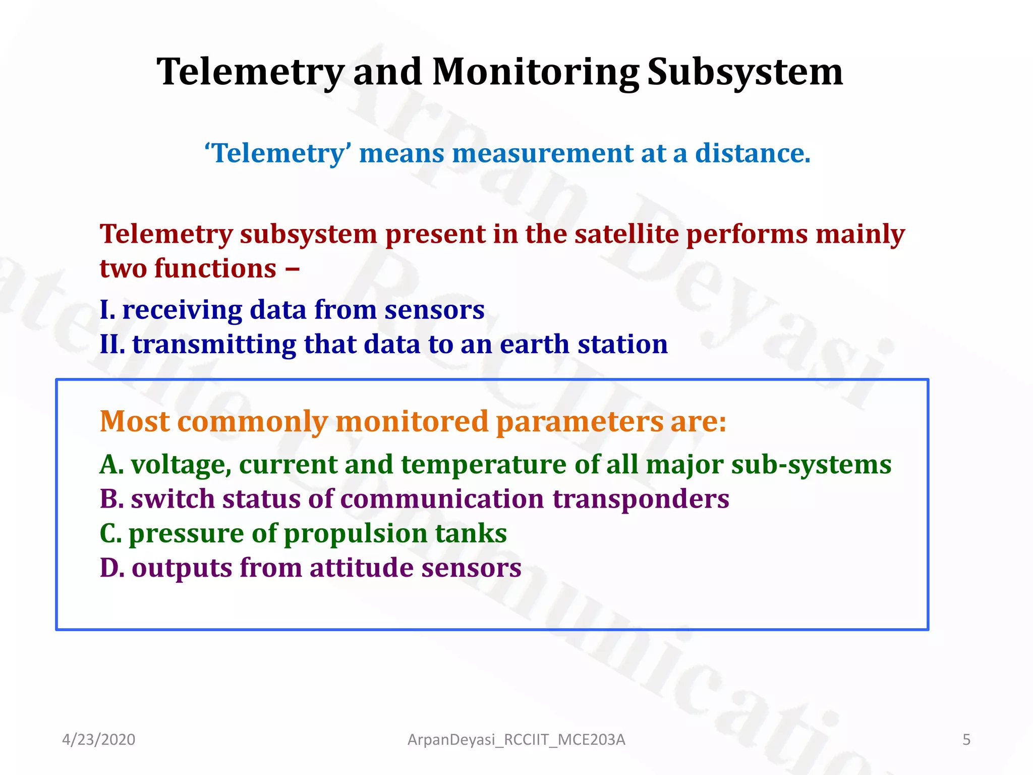TT&C subsystem | PDF