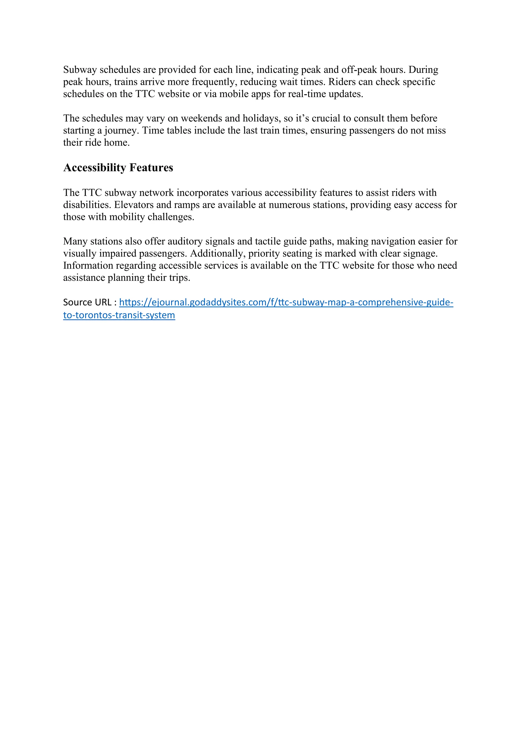 TTC Subway Map: A Comprehensive Guide to Toronto's Transit System | PDF