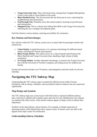 TTC Subway Map: A Comprehensive Guide to Toronto's Transit System | PDF
