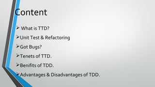 Test Driven Development | PPT