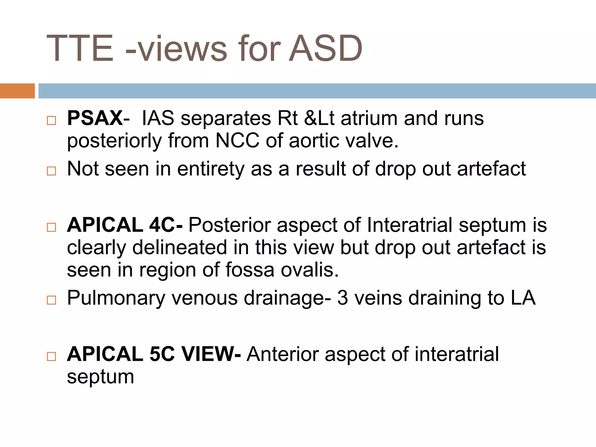 Tte and tee assessment for asd closure 2 | PPTX