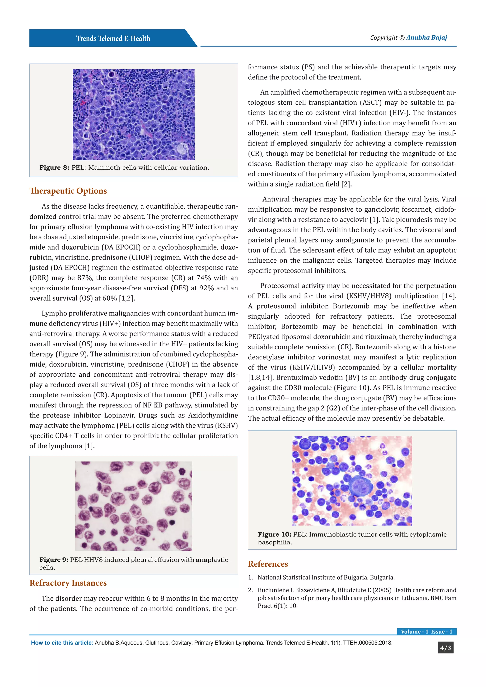 Aqueous, Glutinous, Cavitary: Primary Effusion Lymphoma | PDF