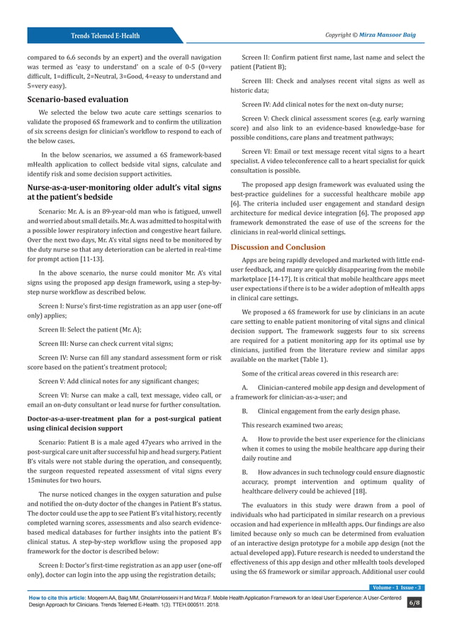 Mobile Health Application Framework For An Ideal User Experience A User Centered Design