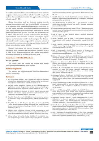 Mobile Health Application Framework for an Ideal User Experience: A User-Centered Design ...