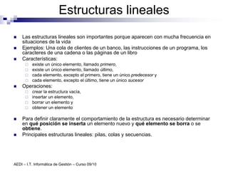 Estructuras lineales | PDF