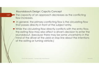 Tteng 422 s2021 module 2b: Roundabout Capacity Analysis and Level of Service | PPT