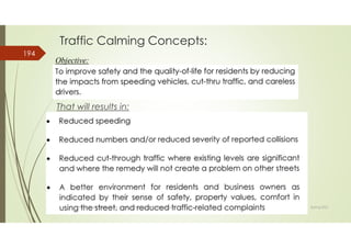 TTEng 422 s2021 Module 4: Traffic Calming | PDF