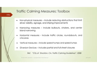 TTEng 422 s2021 Module 4: Traffic Calming | PDF