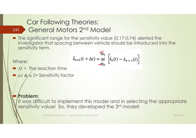 TTEng 422 s2021 module 5 Introduction to Traffic Flow Theory | PDF