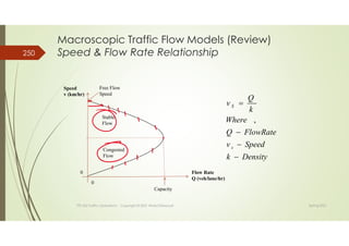 TTEng 422 s2021 module 5 Introduction to Traffic Flow Theory | PDF