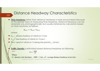 TTEng 422 s2021 module 5 Introduction to Traffic Flow Theory | PDF