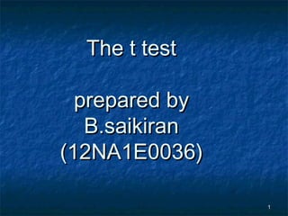 T test | PPT
