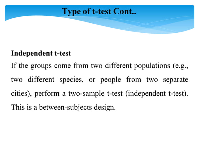 t test for statistics 1st sem mba sylabus | PPTX | Standardized Testing ...