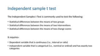 3 types of T test- Single Sample, Independent Sample and Paired Sample ...