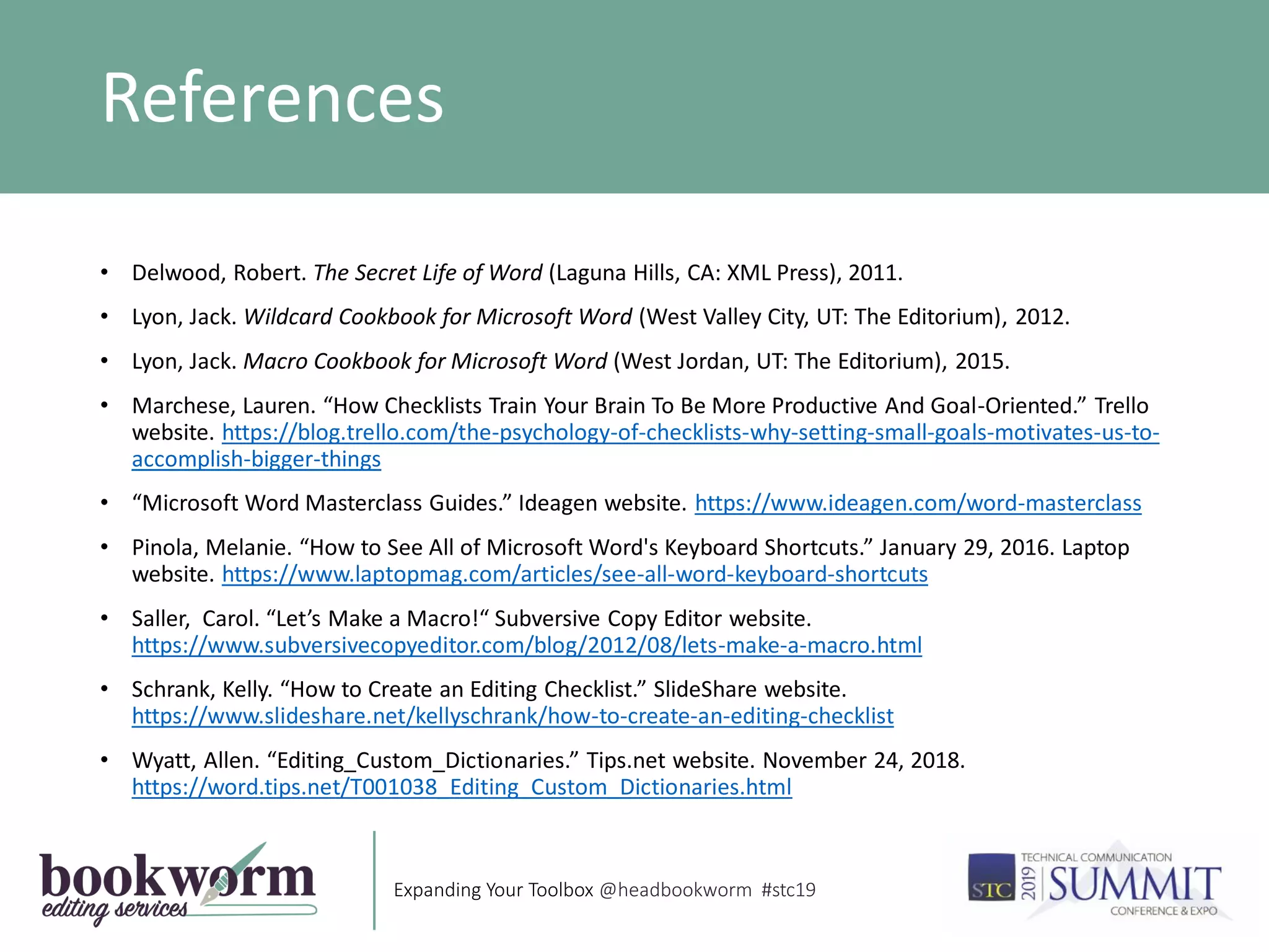 Expanding your Toolbox to make you a more Productive Editor | PPT