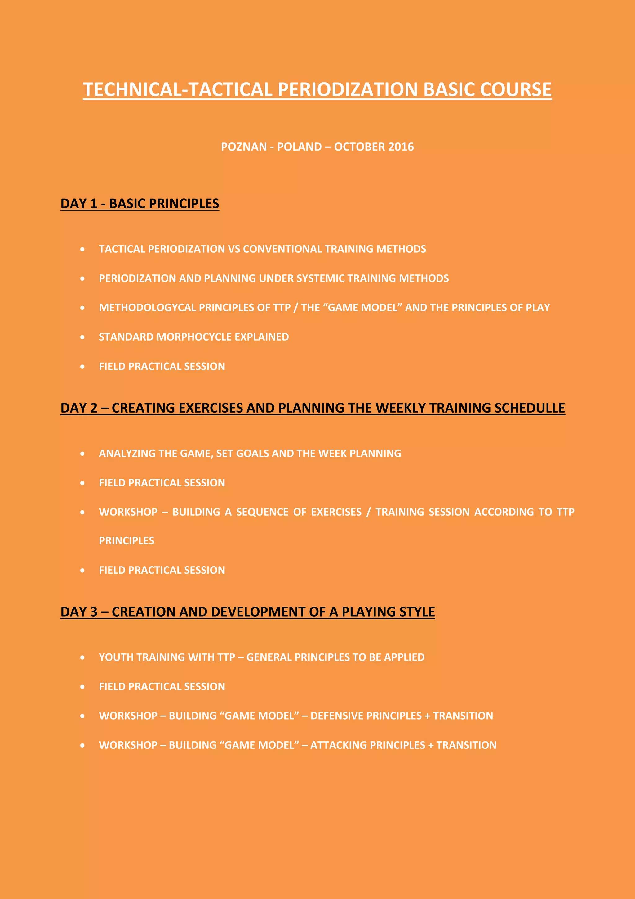 TECHNICAL - TACTICAL FOOTBALL PERIODIZATION | PDF