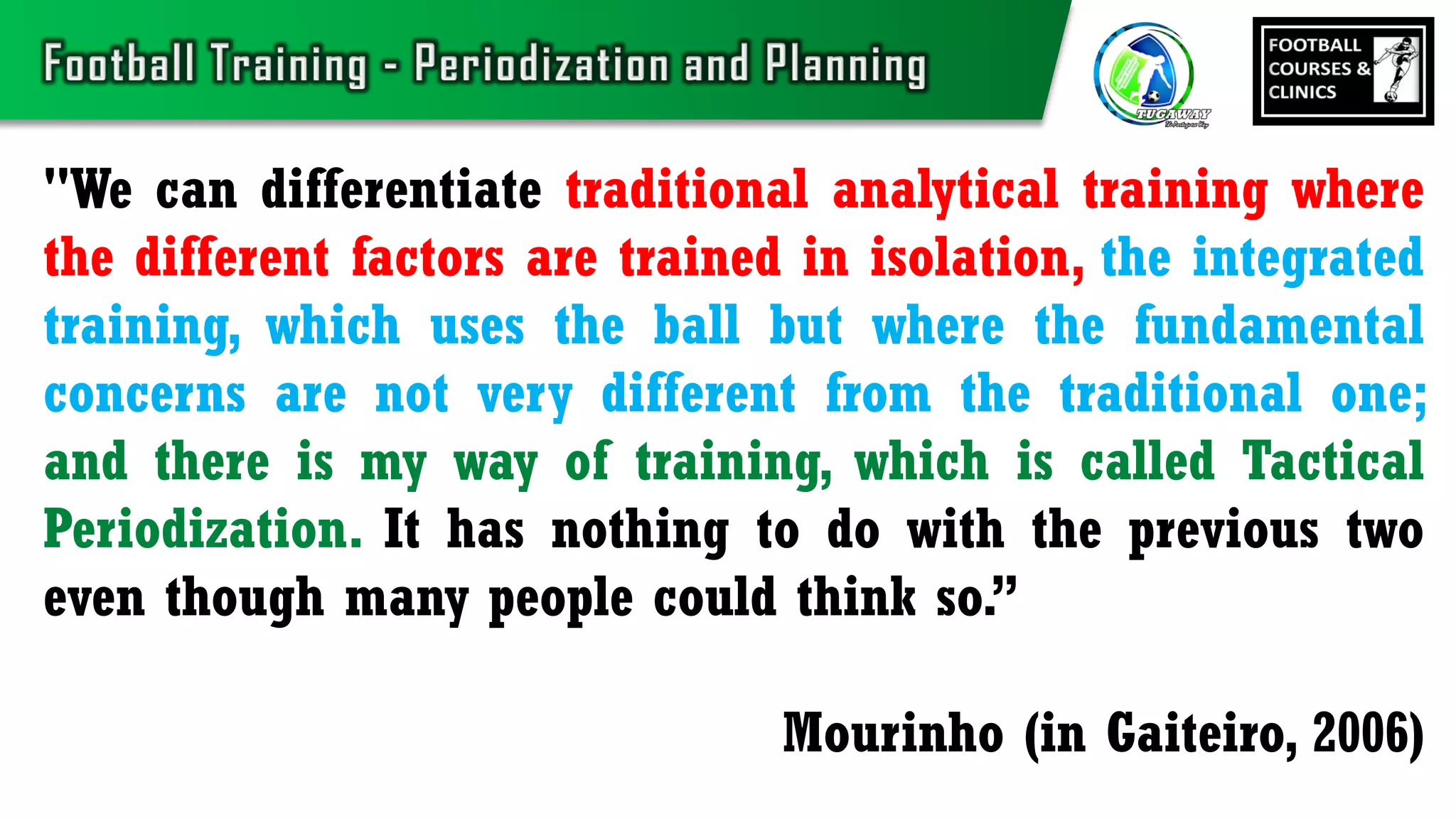 TECHNICAL - TACTICAL FOOTBALL PERIODIZATION | PDF