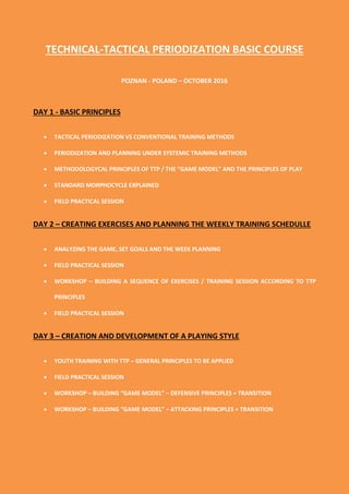 TECHNICAL - TACTICAL FOOTBALL PERIODIZATION | PDF