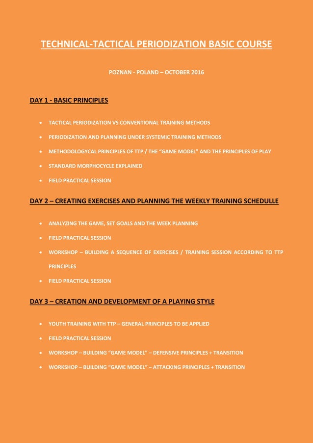 TECHNICAL - TACTICAL FOOTBALL PERIODIZATION | PDF