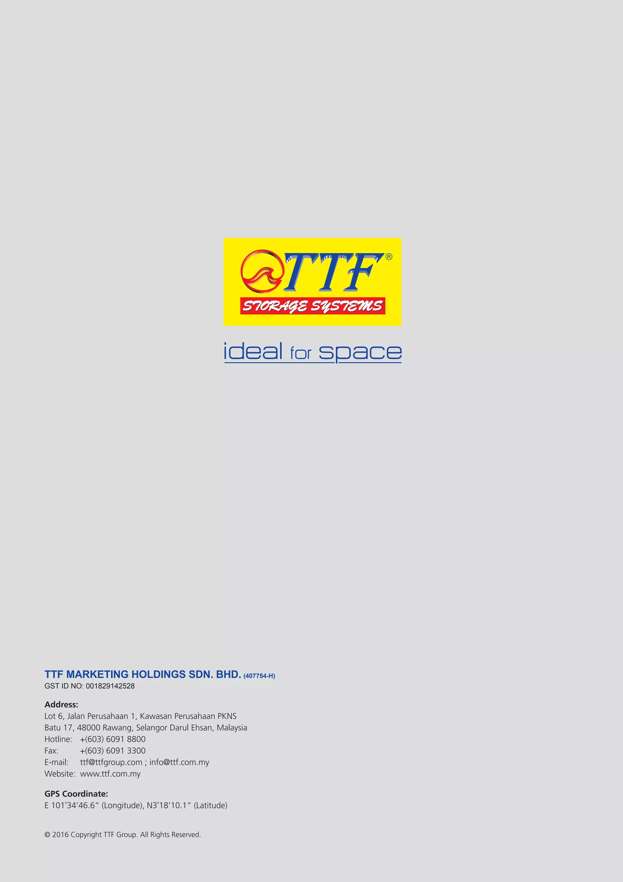TTT Storage System Company Profile Catalogue 2016 | PDF