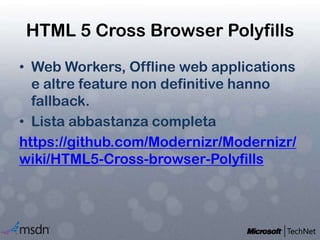 HTML 5 e browser legacy | PPT