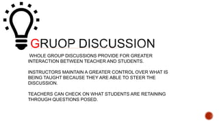 teaching methods - Team Teaching and Group discussion | PPTX