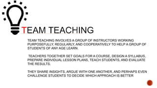 teaching methods - Team Teaching and Group discussion | PPTX