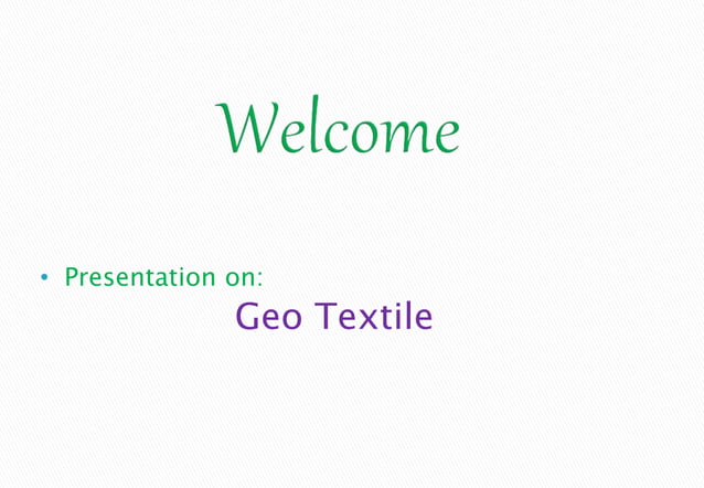 Geotextile | PPTX