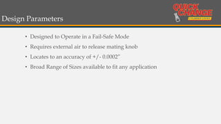 Tooling Technology - Quick Change Locks | PPTX | Robotics | Technology & Computing