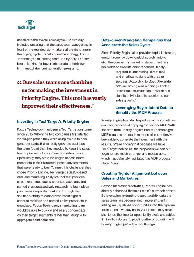 [Case Study] Focus Technology: Leveraging Intent Data to Improve Sales Alignment and Accelerate ...