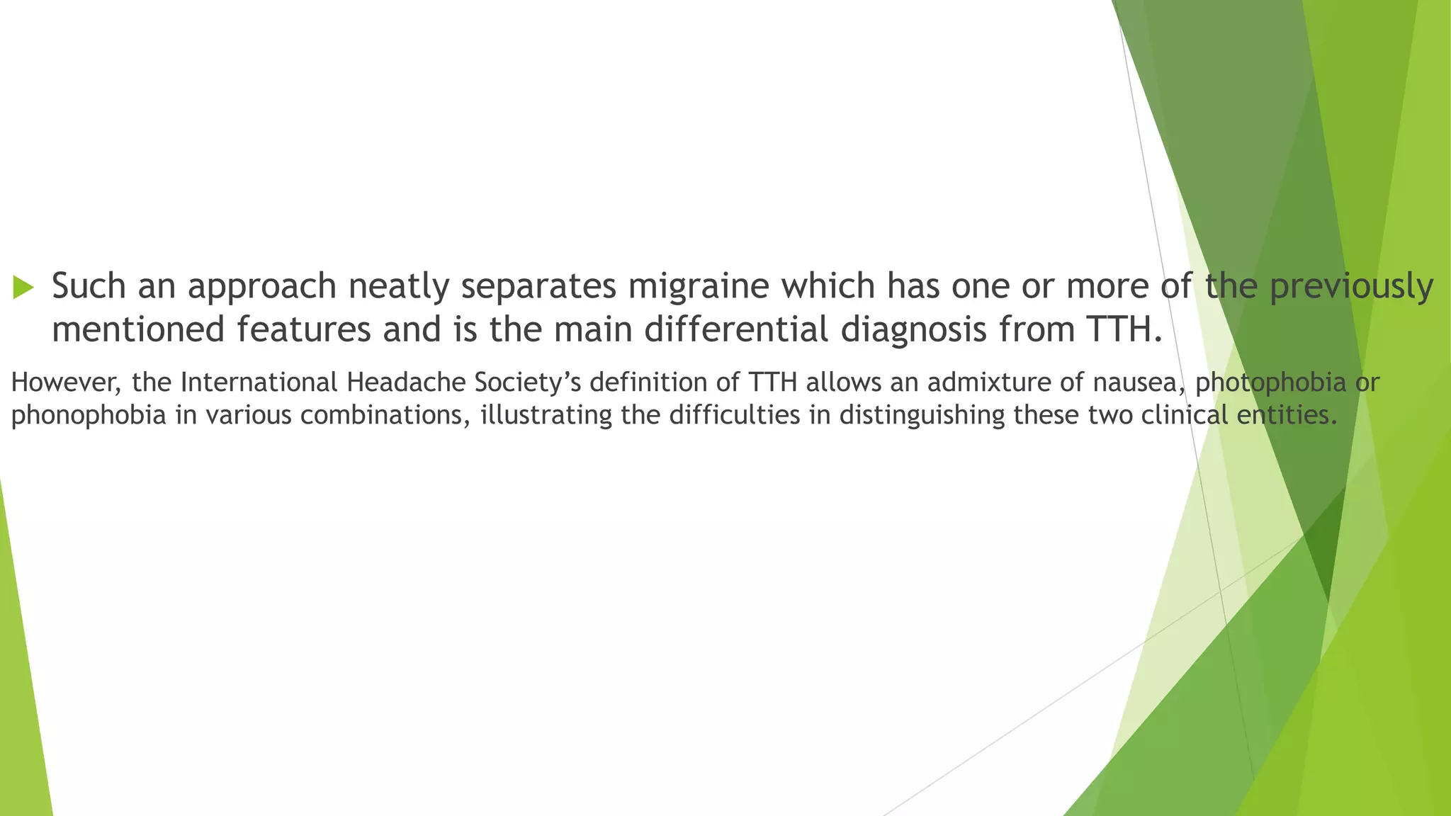 Tension Type Headache (TTH) | PPTX