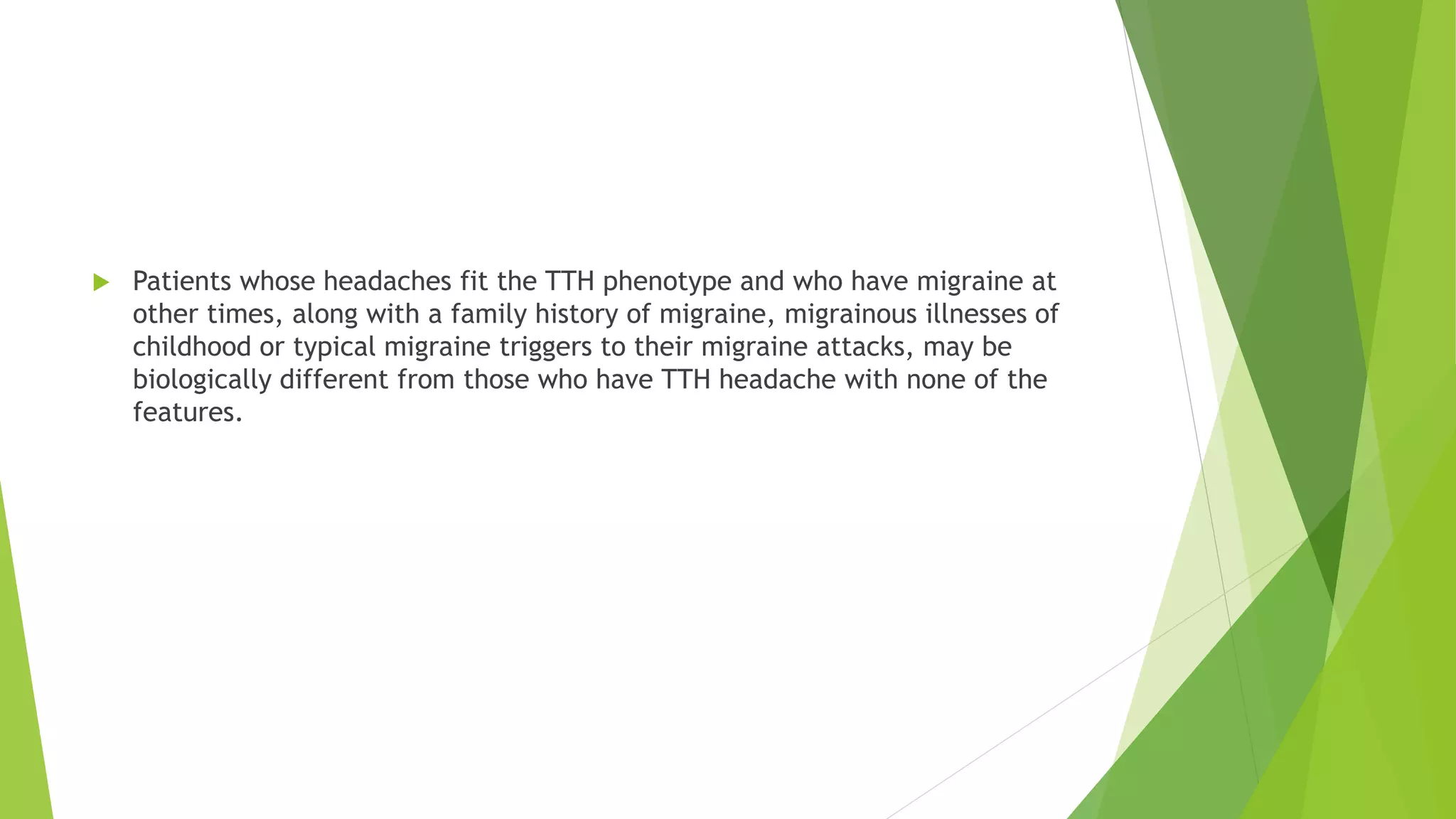 Tension Type Headache (TTH) | PPTX